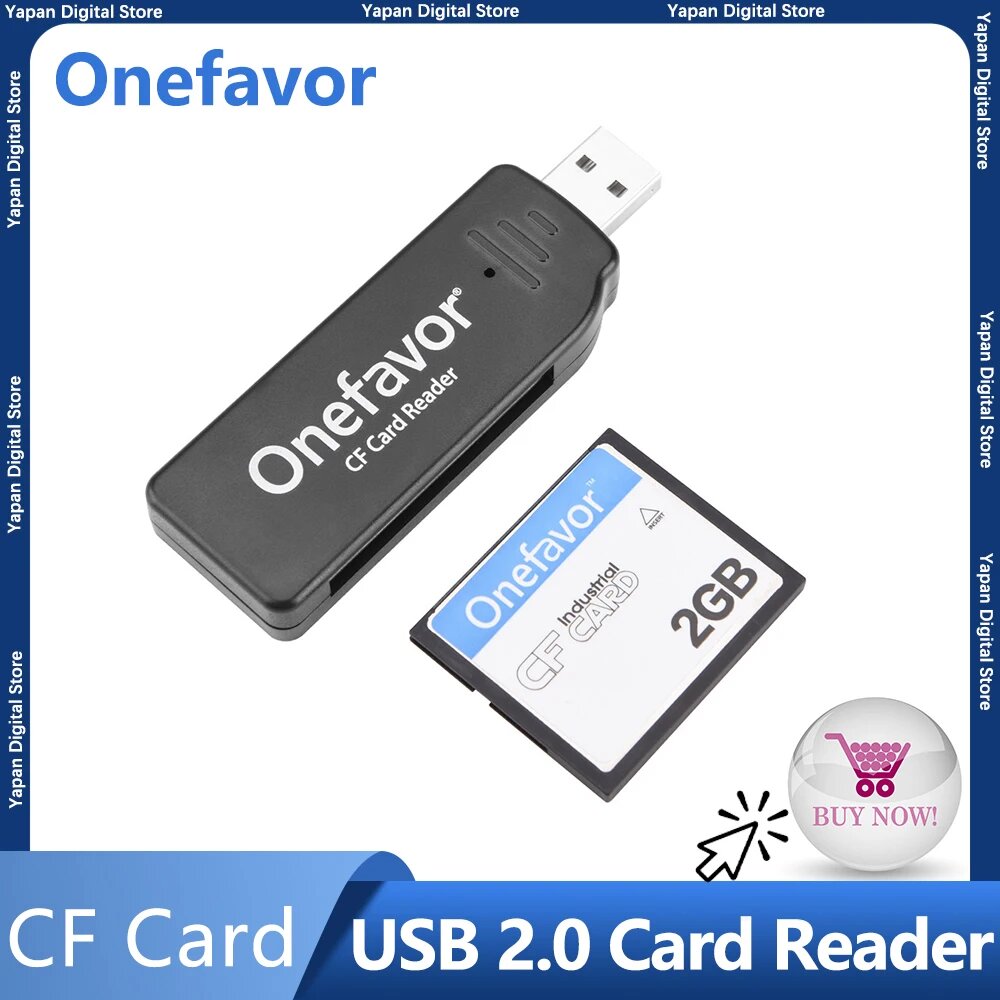 Устройство для чтения карт памяти Onefavor CF (Compact Flash) USB2.0 для цифровых камер, промышленных станков с ЧПУ, рекламных машин — фото 1