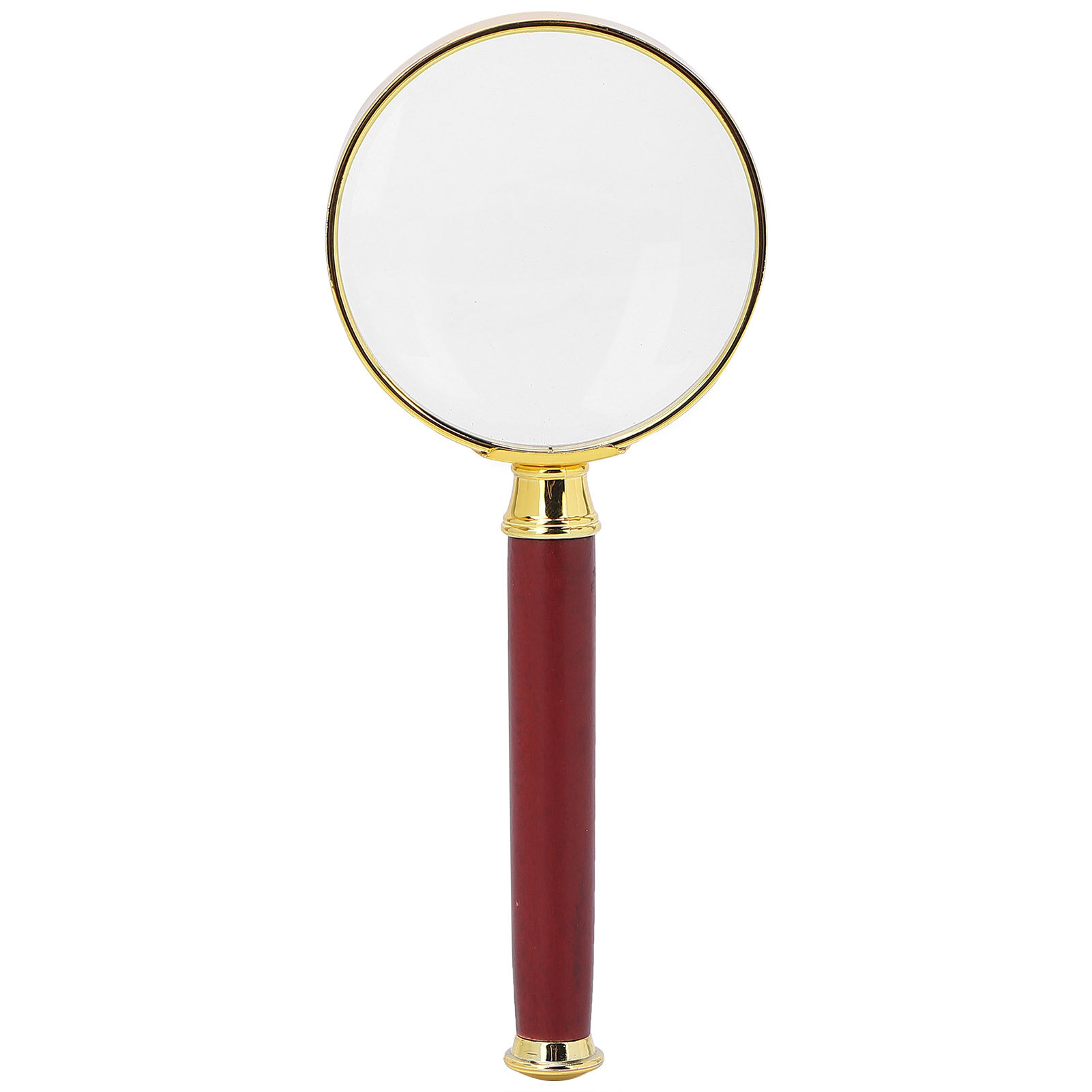 10X Handheld Magnifying Glass Reading Magnifier with Wooden Handle