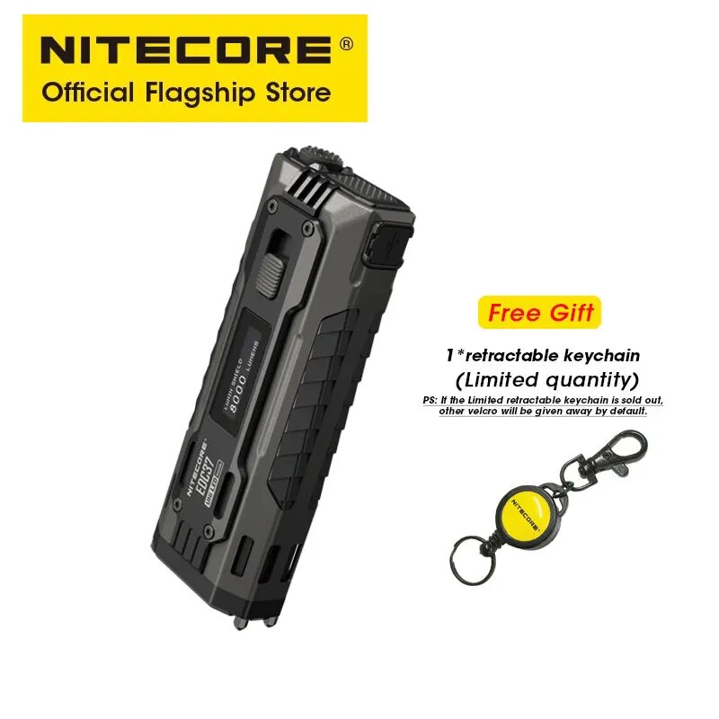 NITECORE EDC37 тактический фонарик нержавеющая сталь 8000 люмен EDC37