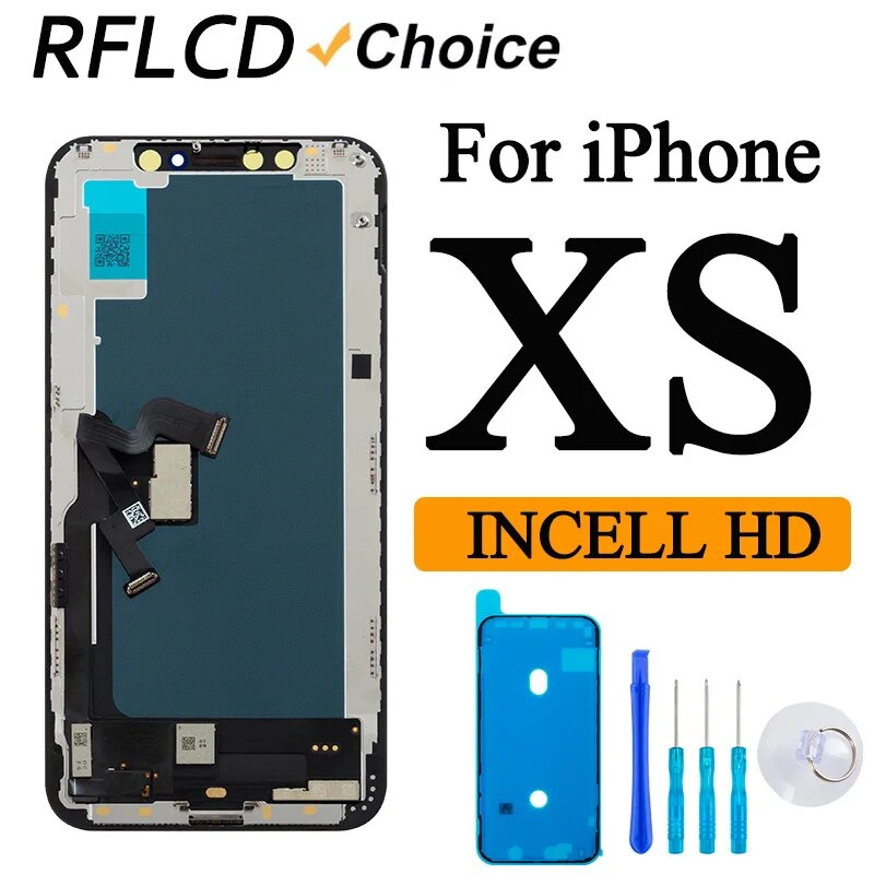 RFLCD INCELL для iPhone XS ЖК-дисплей, сменный преобразователь сенсорного экрана в сборе для iPhone XS, панель экрана Face ID, настоящий тон