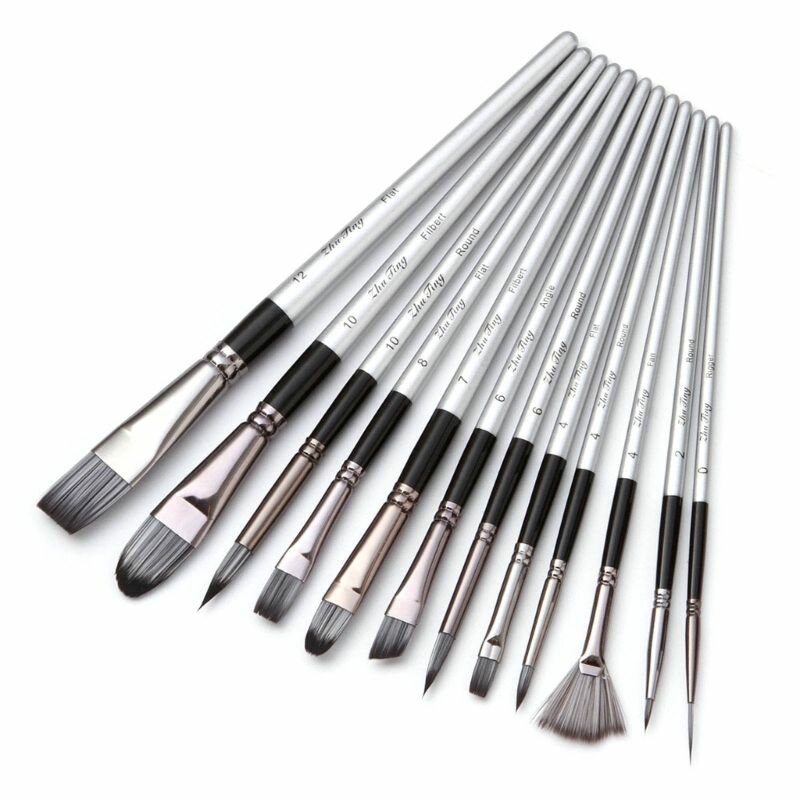 (1 набор из 12) Кисти для художественной росписи Кисти для масляной краски