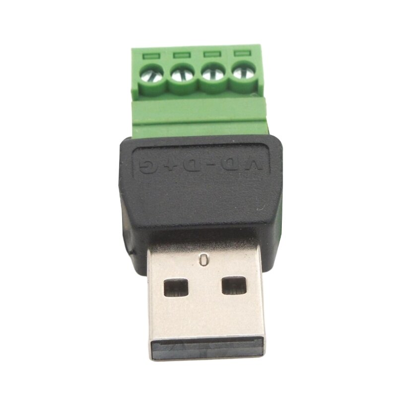 Беспаечные USB-разъемы USB 2.0 Male с винтовыми клеммами для DIY проектов и ремонта кабеля