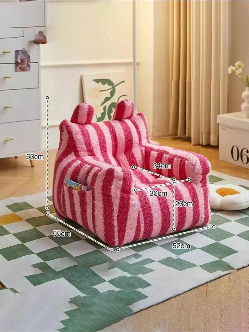 Детский мультяшный ленивый диван, бархат ягненка