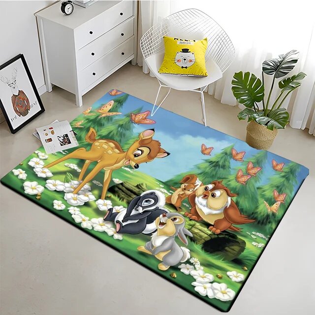 Ковер Miniso с принтом Disney Bambi, подходит для украшения гостиной и спальни, детская нескользящая диванная подушка/коврик для двери/напольный коврик.