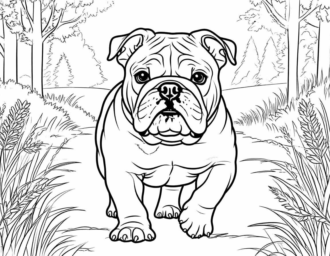 Набор детских раскрасок "Бульдог", плотная бумага формата А4, 10 шт, от 1 года