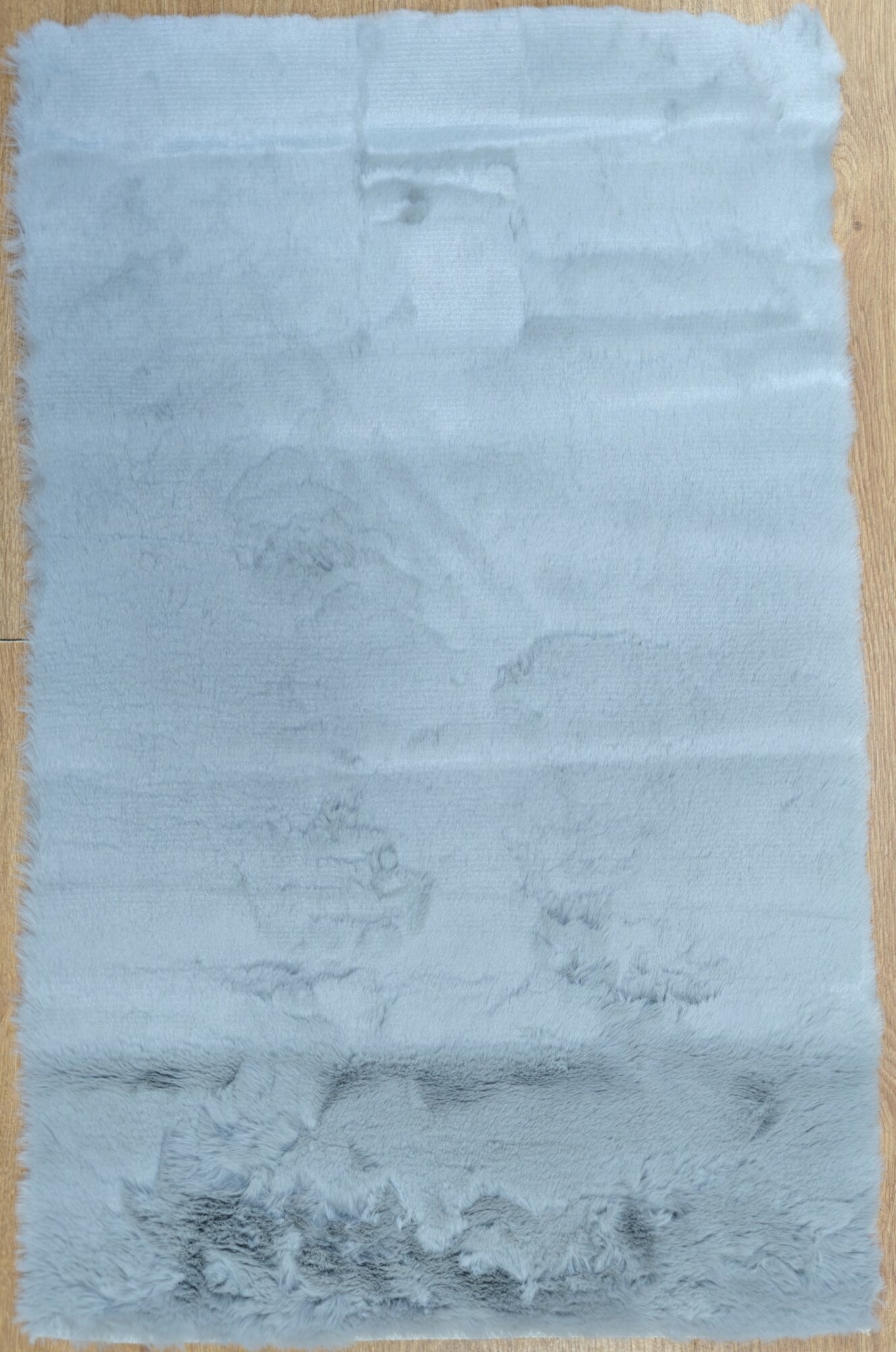 Коврик для ванной из высокоплотной микрофибры "SUPERREX 43х61 светло-серый", противоскользящий, стирка