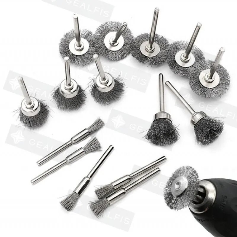 Набор щеток-крацовок для дрели 15шт , щетки металлические для дрели
