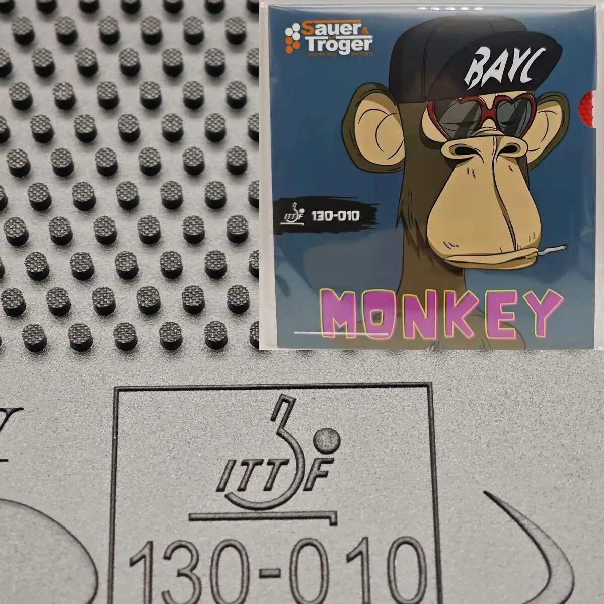 Сauer Tröger Monkey HELLFIRE резина для настольного тенниса длинные шипы красный Black OX