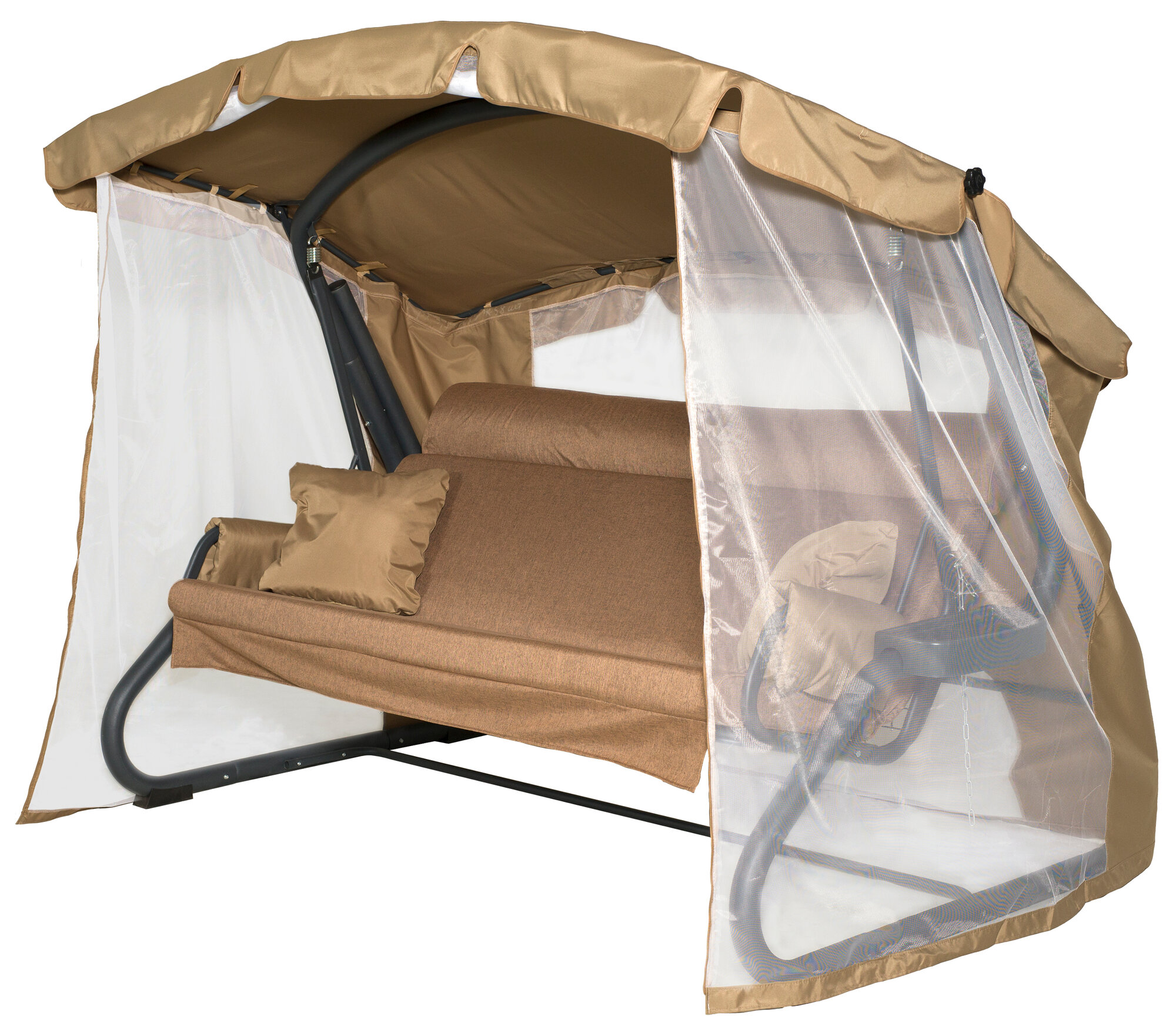 Качели Удачная Мебель "Империя", бежево-коричневые, металл, 4 места