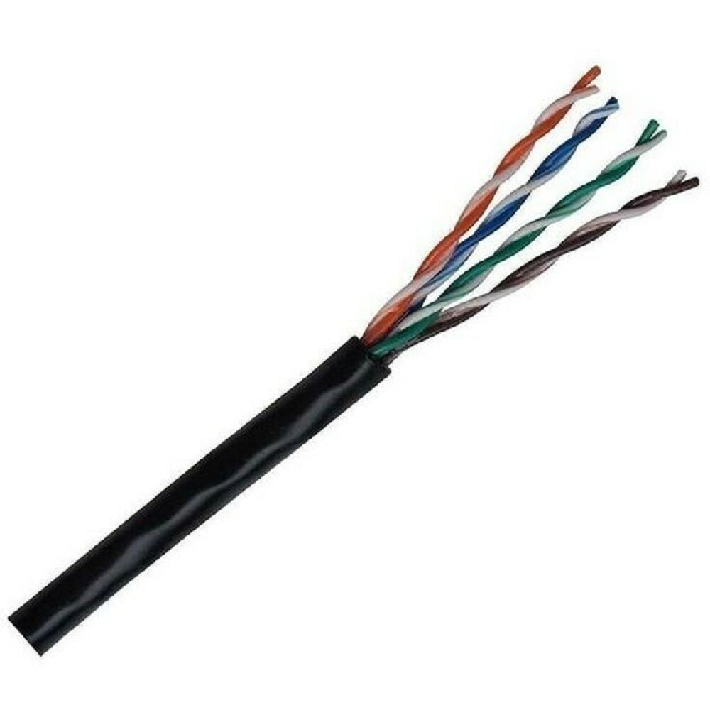 Neomax Кабель NM711032-100М-РТ U UTP cat.5e 4x2x0.46, 25 AWG, медь, внешний, PE, 100м, черный