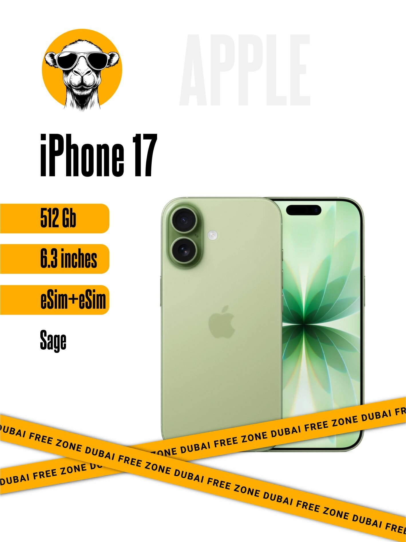 Смартфон iPhone 17 512Gb Sage E-Sim