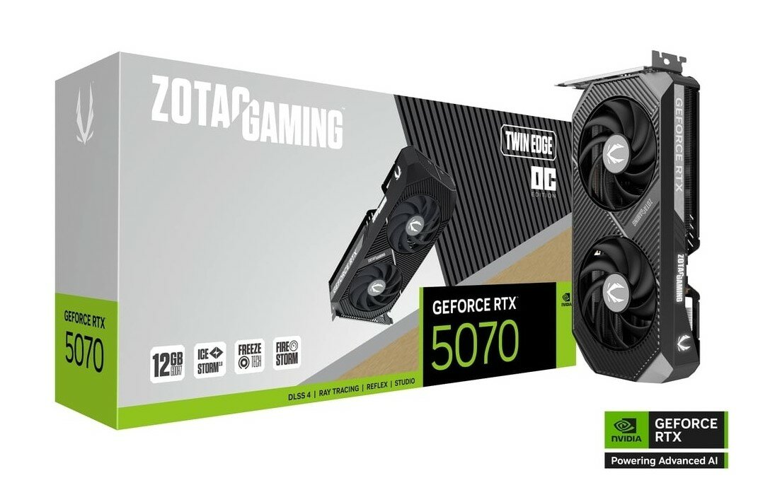 Видеокарта ZOTAC GeForce RTX 5070 TWIN EDGE 12GB (ZT-B507000E-10P)