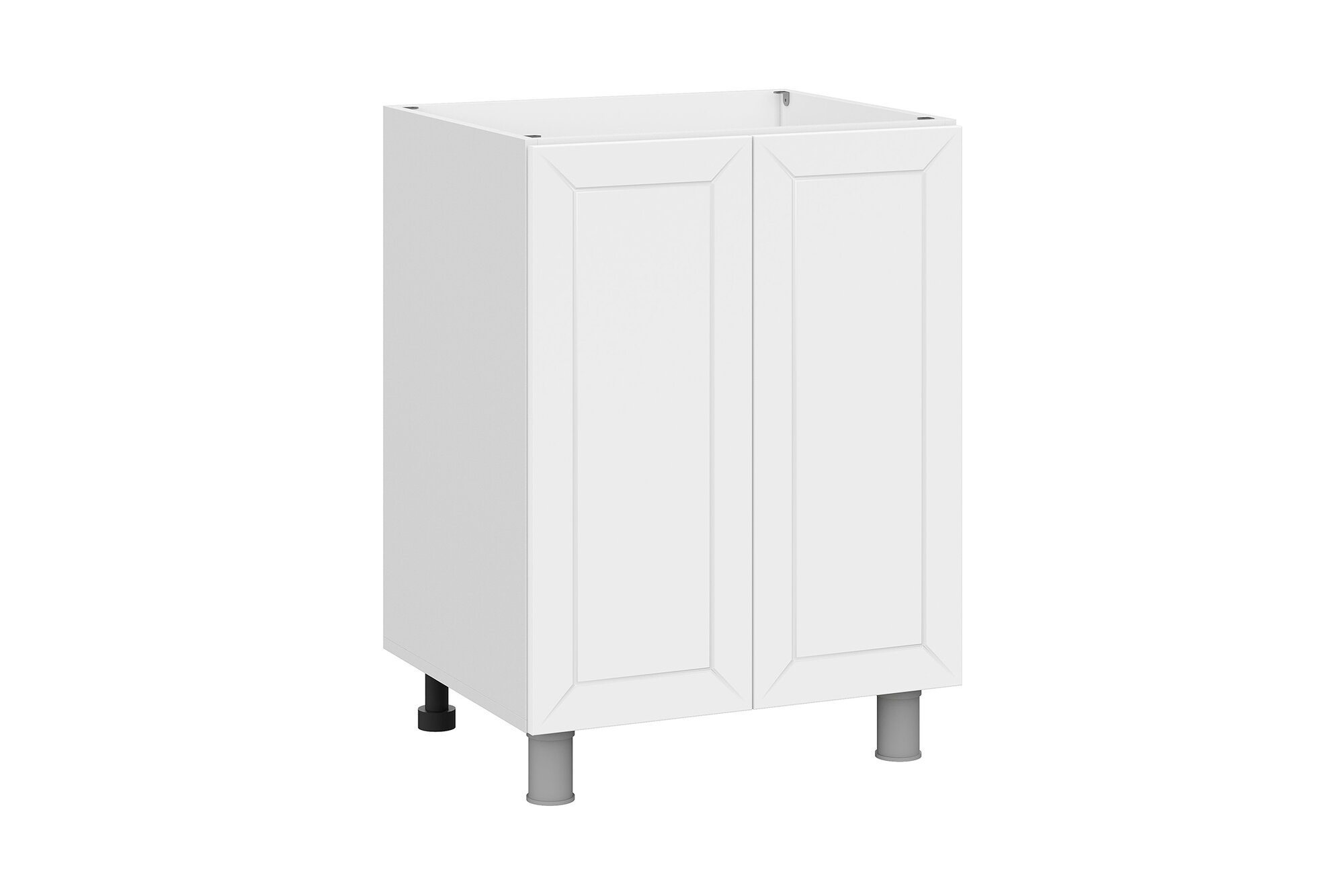 Кухонный модуль под мойку Нонтон Лаорна, 60x50x82 см, белый / лунный бархат