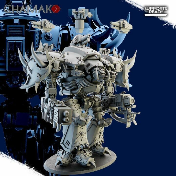 Фигурка коллекционная Warhammer 40k "Colossal Knight", высота 14 см, серая