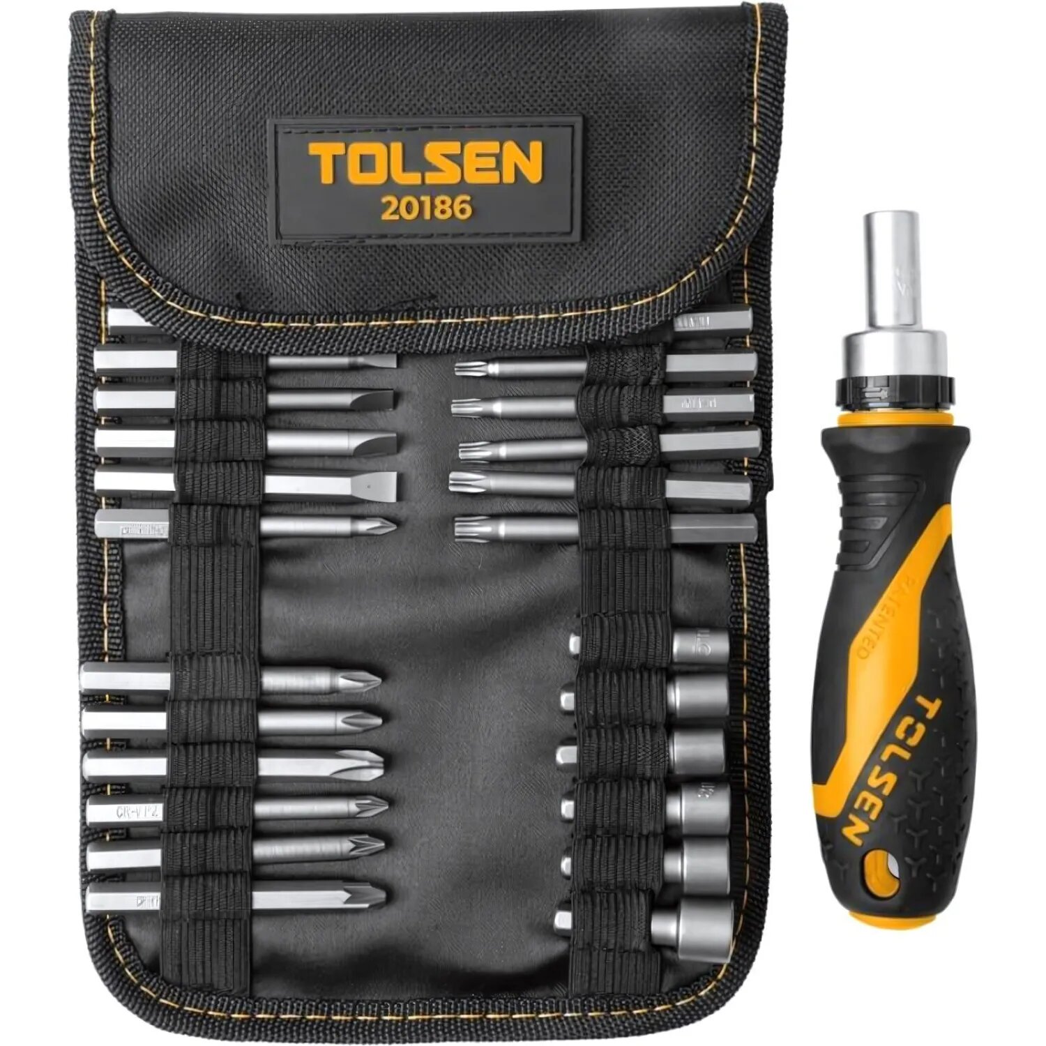Набор бит 1/4, PH, PZ, Hex, Torx, Slotted, 26 предметов TOLSEN