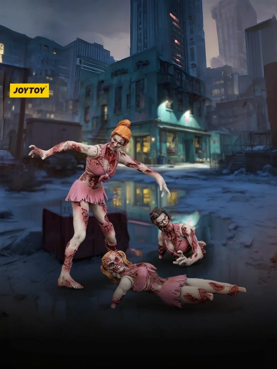 Зомби-солдат черлидер JoyToy "Dark Source", статичная, пластик, цвет шоколадный