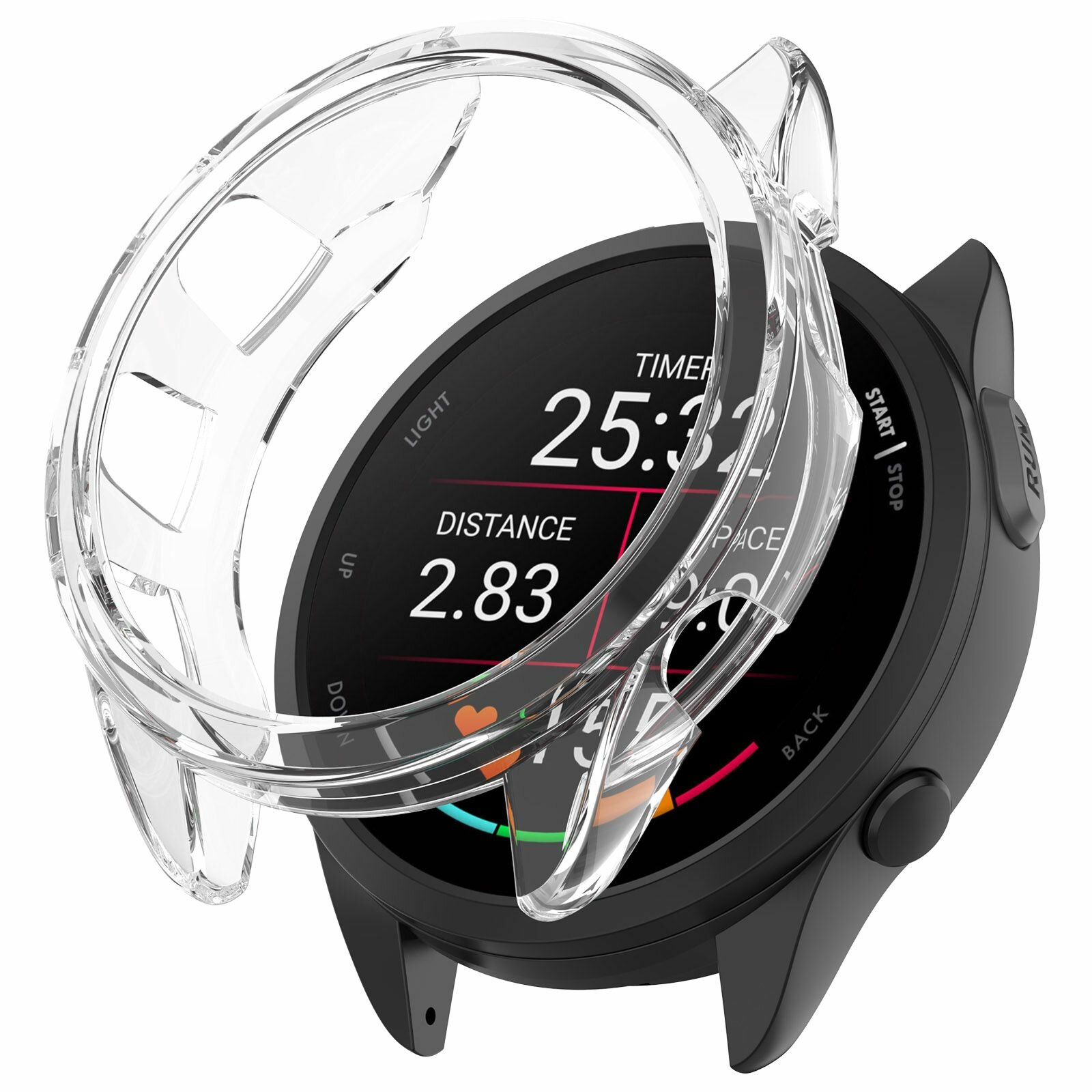 Силиконовый защитный чехол бампер для Garmin Forerunner 165/165 Music с противоударными свойствами