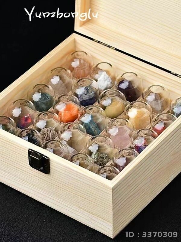 Природный геокамень кристалл в бутылке 25 видов декор | При заказе бесплатная деревянная коробка