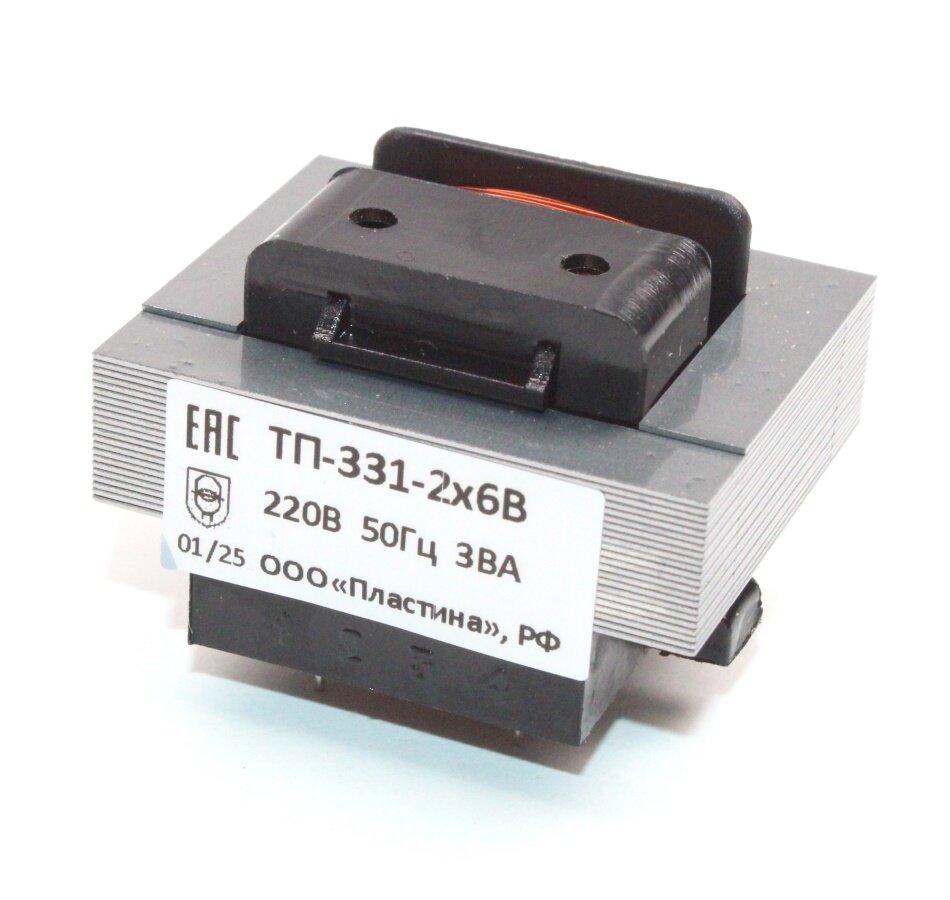 Трансформатор силовой ТП-331 (3 Вт) 2*6В