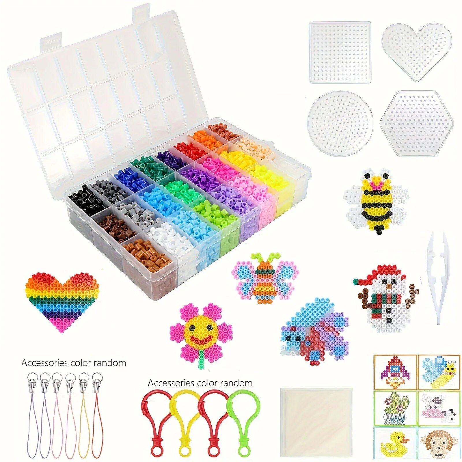 Радужные шарики для глажки Hama Beads 6300 шт.