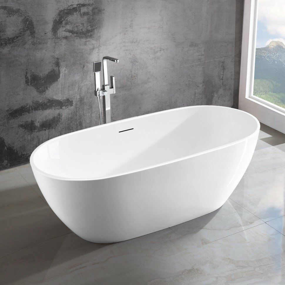 Ванна Акриловая Vincea Vbt-408-1500, 1500*815*580, Цвет Белый, Щелевой Перелив