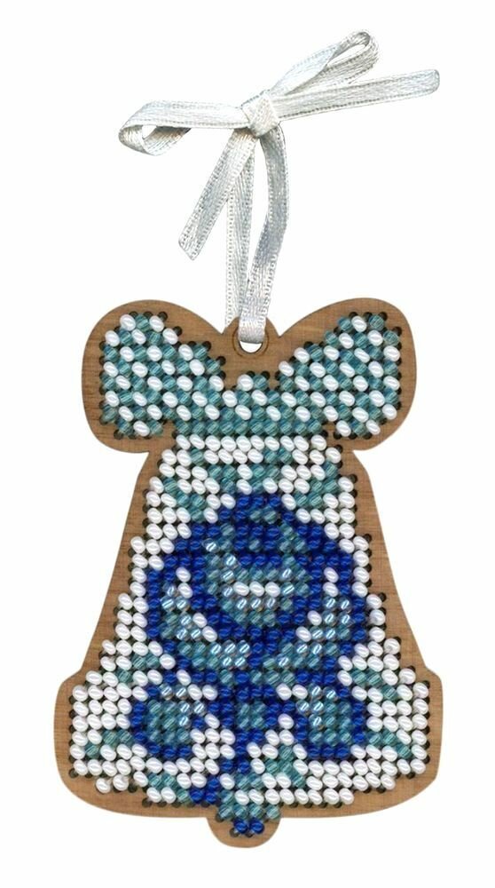 Набор для вышивания бисером Щепка "Ёлочная игрушка. Зимний звон" 5x7 см, Украшения Новый Год Праздники
