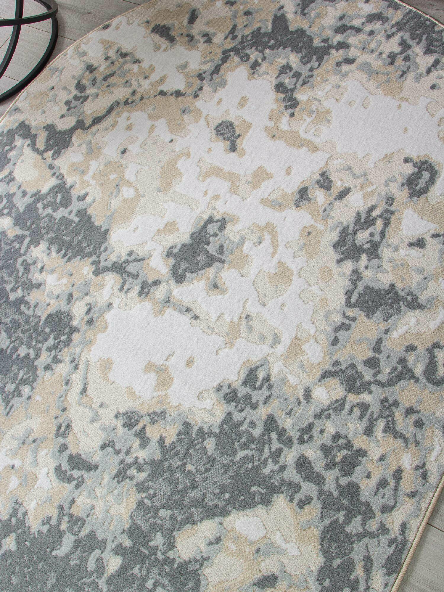 Ковер Овальный на пол в гостиную в спальню 200х400 см современный ворс 7 мм 321650 KoverVDom