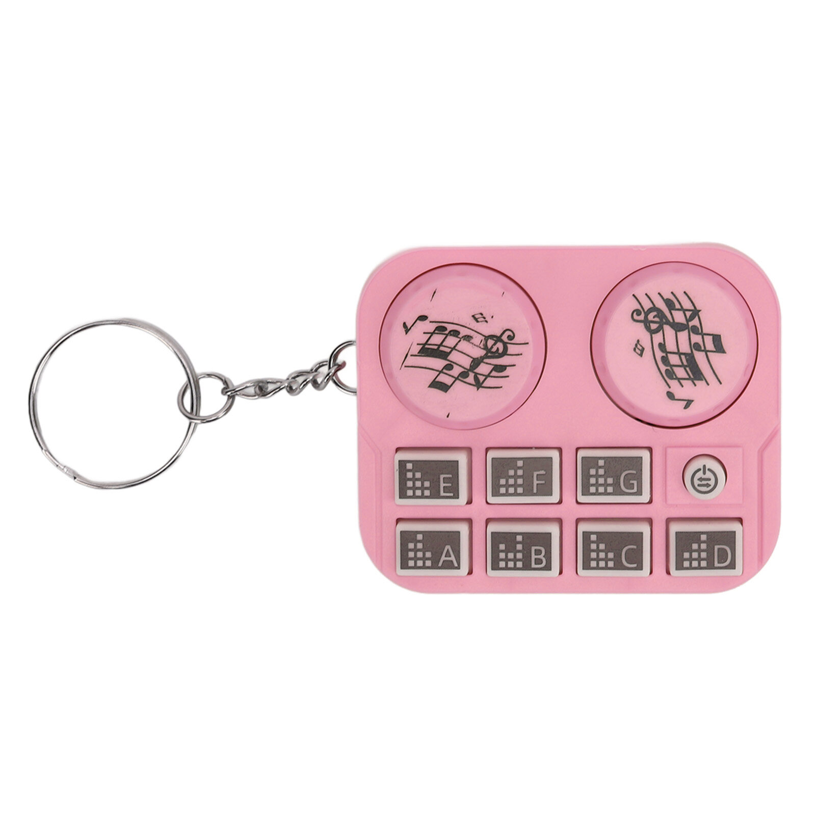 Mini Keychain красочные светильники DJ Disc Player Design Автоматическая игра и режим самостоятельного нажатия портативный DJ Keyring Pink