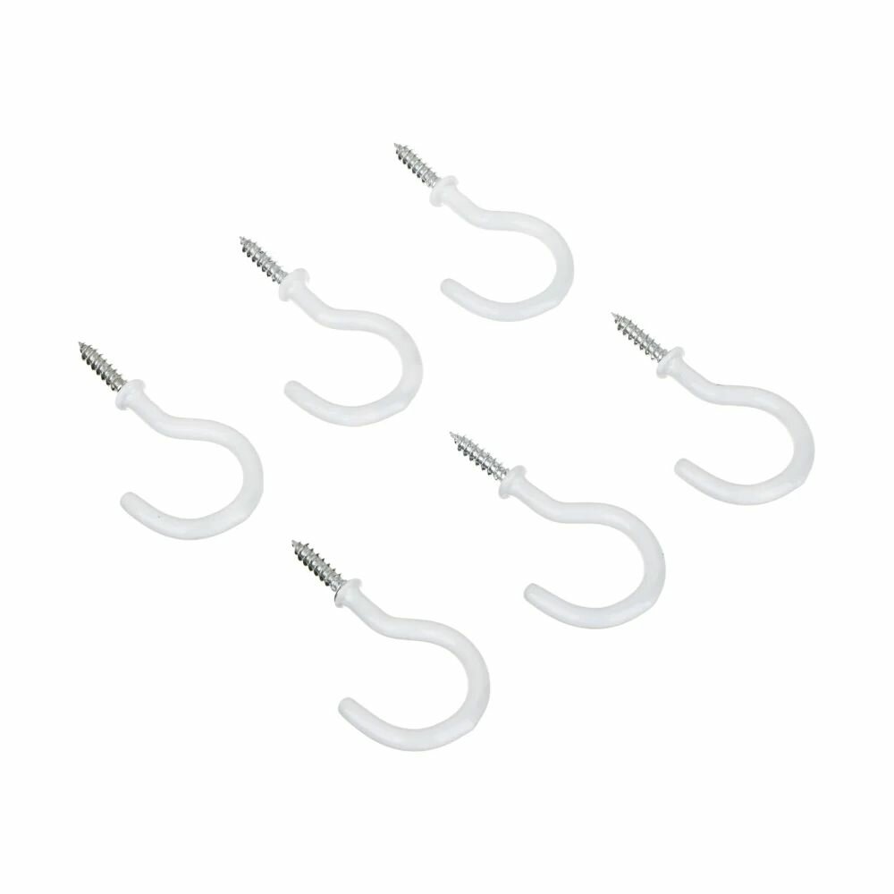 Крючки-саморезы завинчивающиеся VETTA 6 шт, 55 мм 440-397