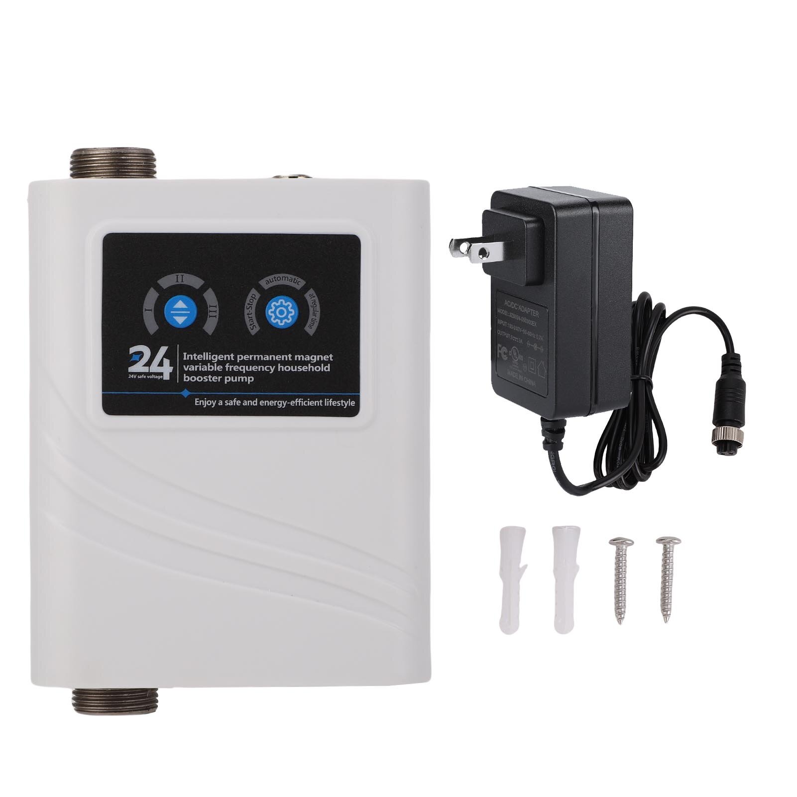 Насос-усилитель давления воды 120 Вт, 3 режима регулировки, высота подъема 28 метров, производительность 42 л/мин, автоматическая работа, вилка стандарта США, 100–240 В.