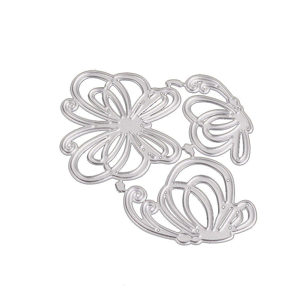 Металлические высечки "Цветок для бабочки" для скрапбукинга