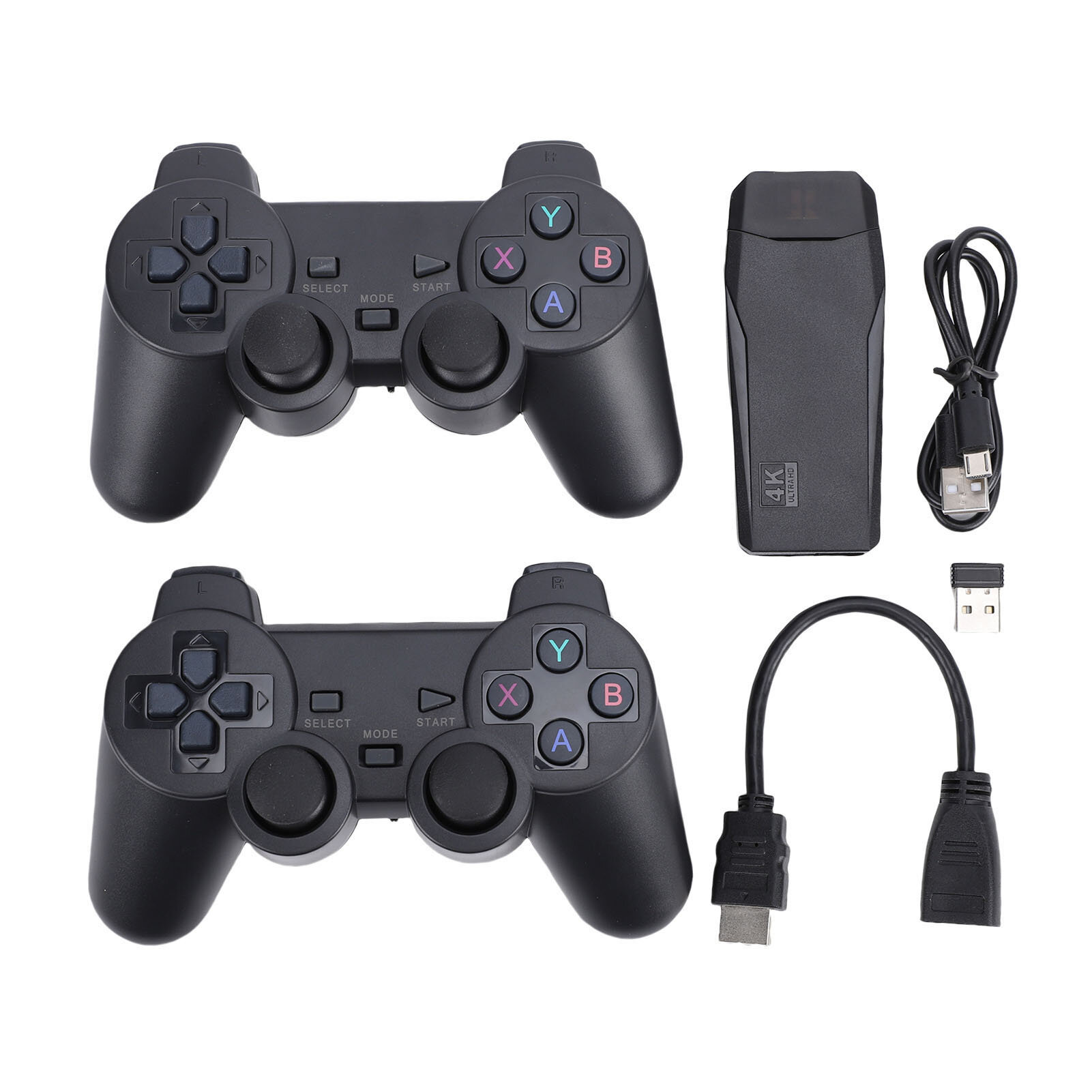 Игровая консоль для телевизора, беспроводной контроллер 2.4G, HD-видеовыход, комплект для двух игроков в стиле ретро, 32G