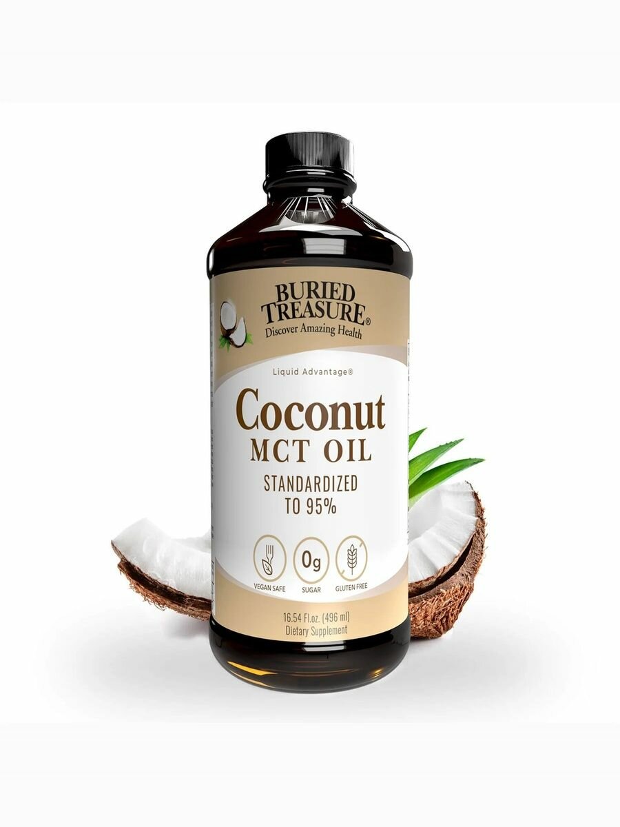 Кокосовое масло мст, MCT OIL, пищевое, веганское, холодный отжим, для кето диеты 496 мл