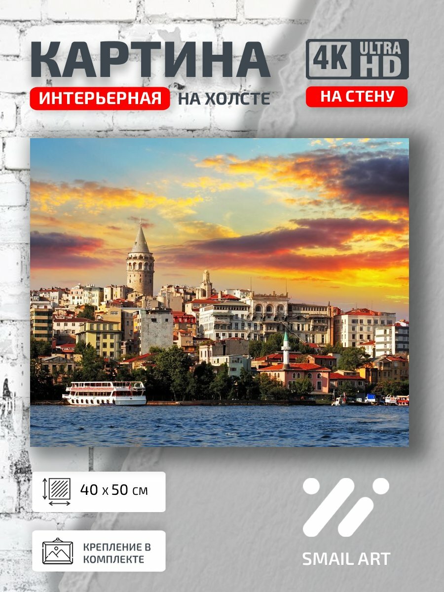 Картина на холсте интерьерная 40 на 50 на стену Облака Landscape для гостиной пейзаж декор