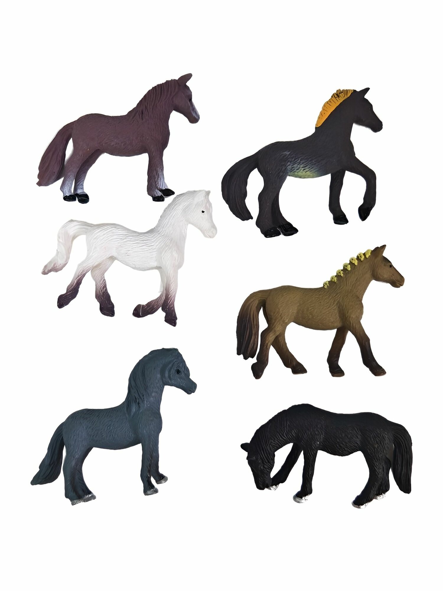 Набор мини фигурок "Лошади", 6 штук