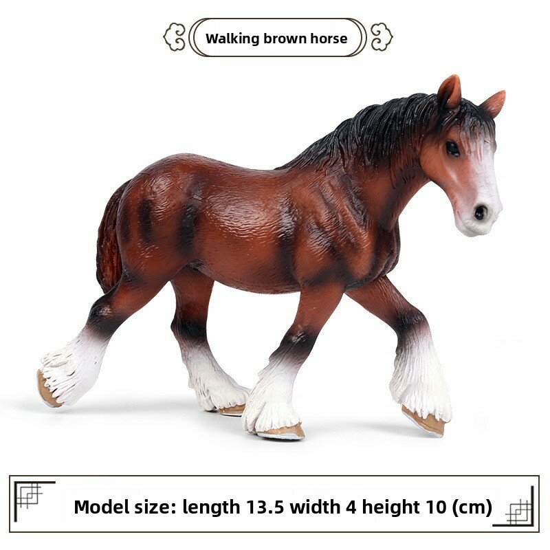 Hanoverian plastic horse model toy kids educational animal figures for play and learning