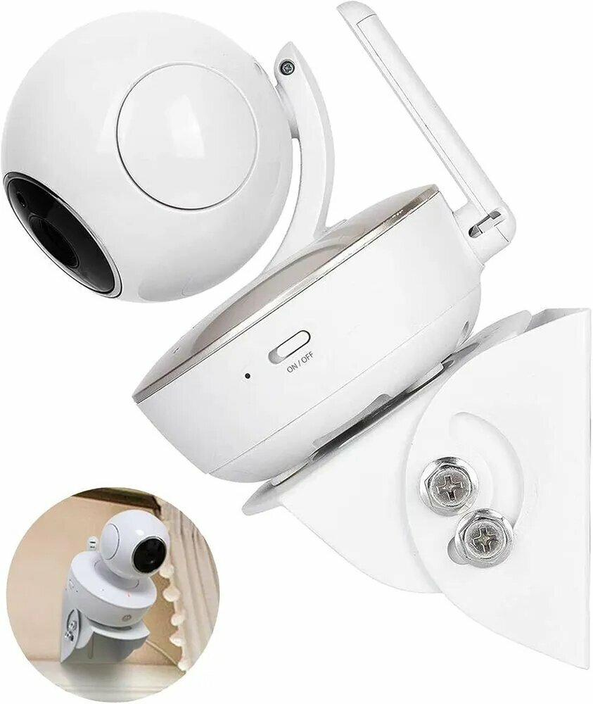 2 упаковки настенного крепления с регулируемым углом для Motorola, Arlo, Infant Optics DXR 8, Hellobaby Babysense Monitor