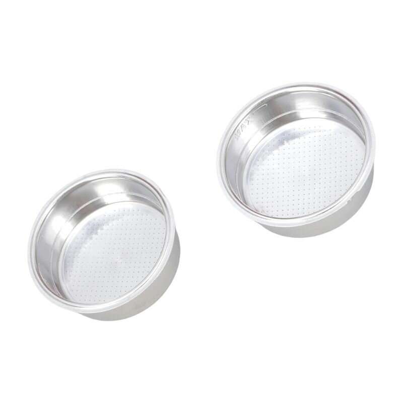 2шт, 51 мм аксессуары для эспрессо-машины двойная чашка чаша порошка ситечко из нержавеющей стали