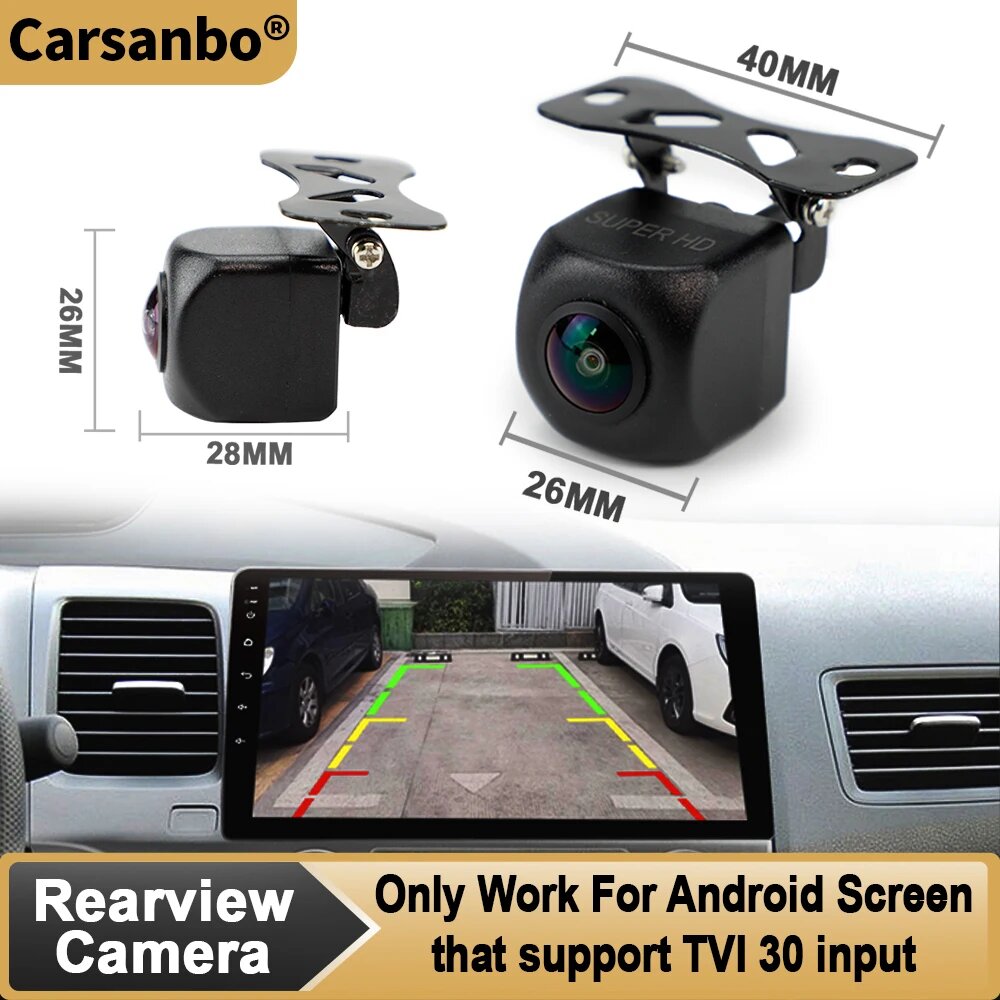 Фотоаппарат Android 720P HD для Android, только работает для Android, 2 Din-радио, поддержка TVI 30, входная автомобильная камера заднего вида