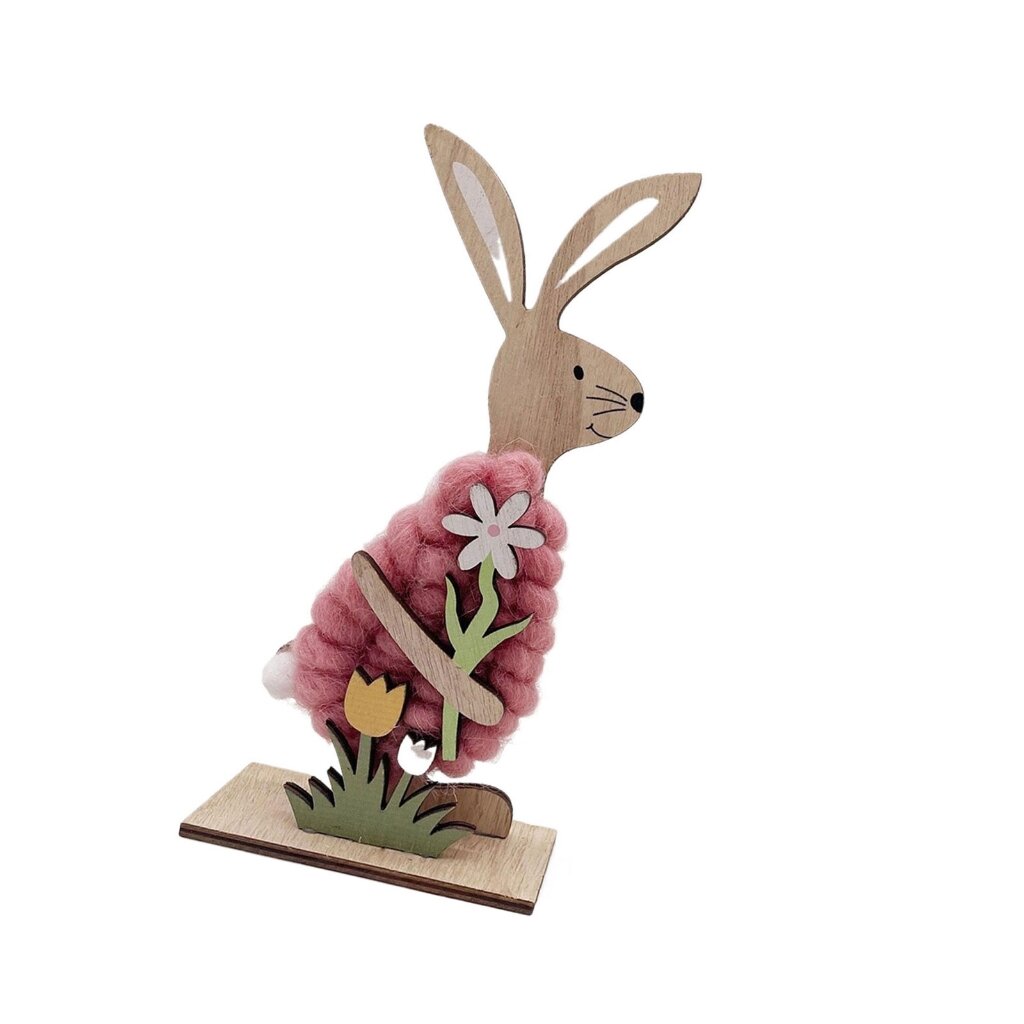 Деревянные фигурки кроликов для украшения коридоров или подоконников, - 2