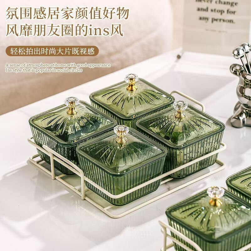 Чаша с конфетами, зеленая