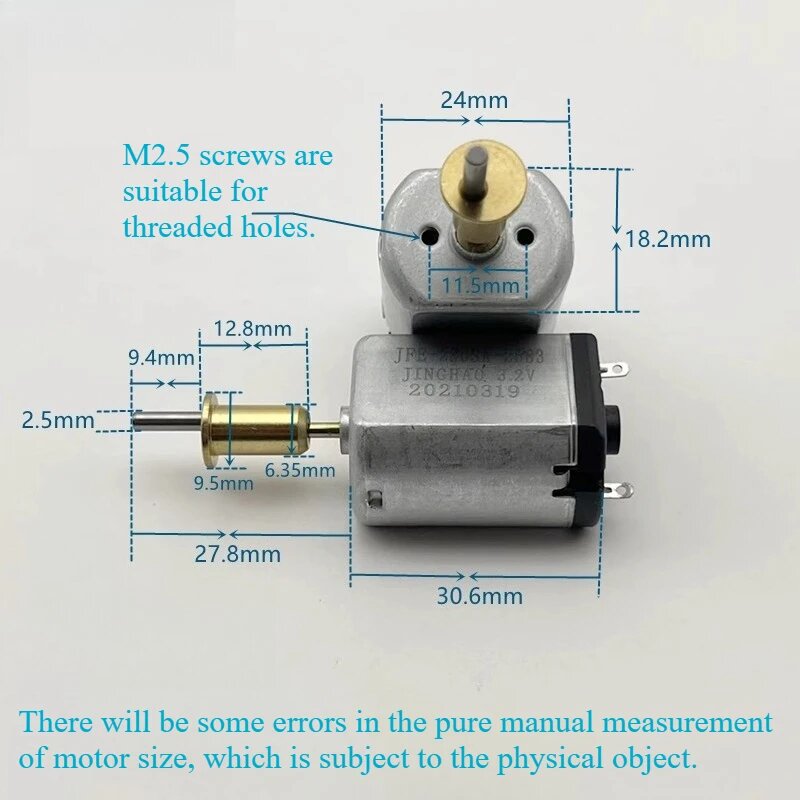 FF280SA-2583 Двигатель постоянного тока 3,2 В-3,7 В машинка для стрижки волос с высоким крутящим моментом, машинка для стрижки волос, двигатель машинки для стрижки волос с резьбой.