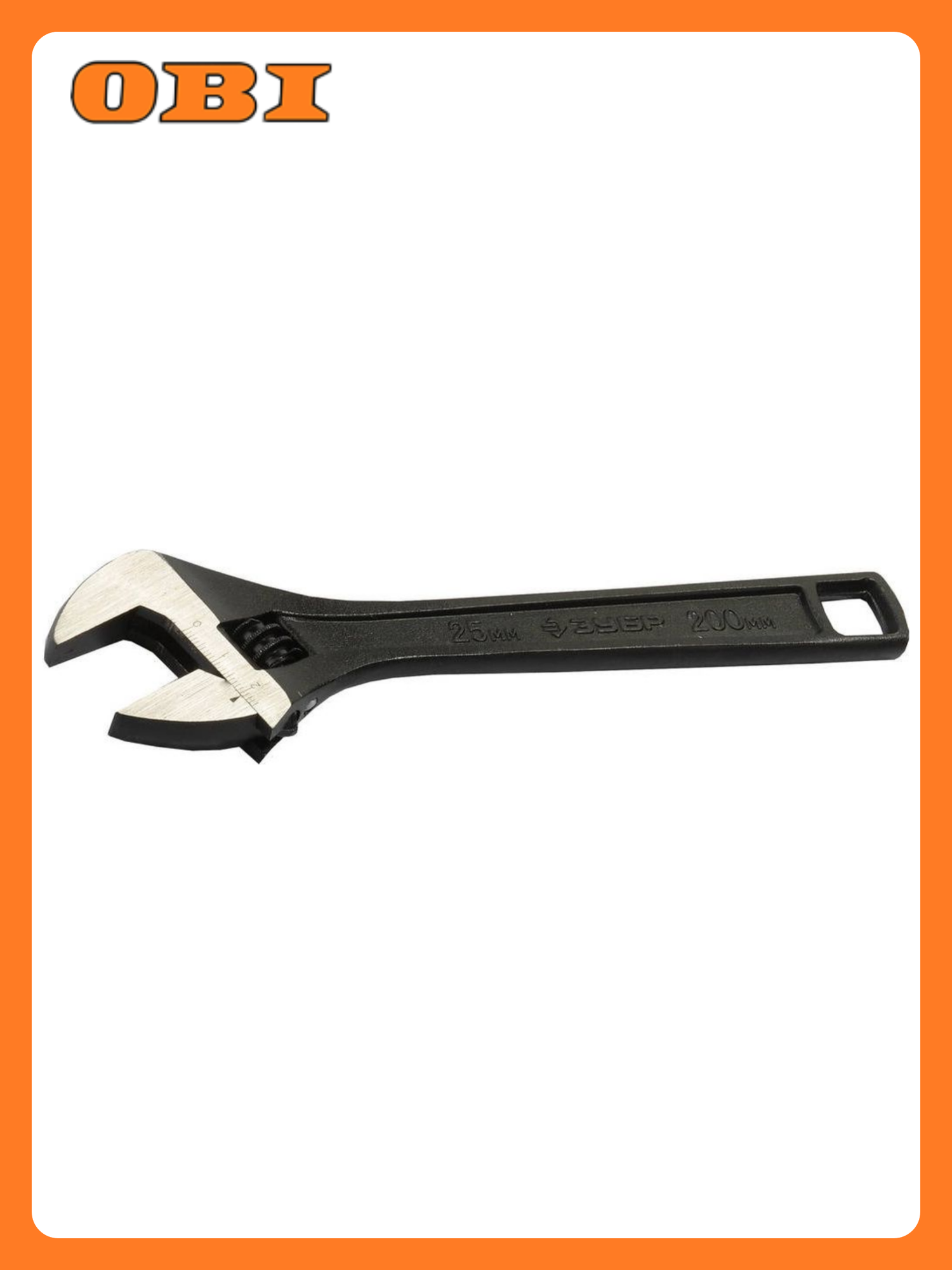 Разводной ключ ЗУБР, сантехнический, инструментальная сталь, 200мм