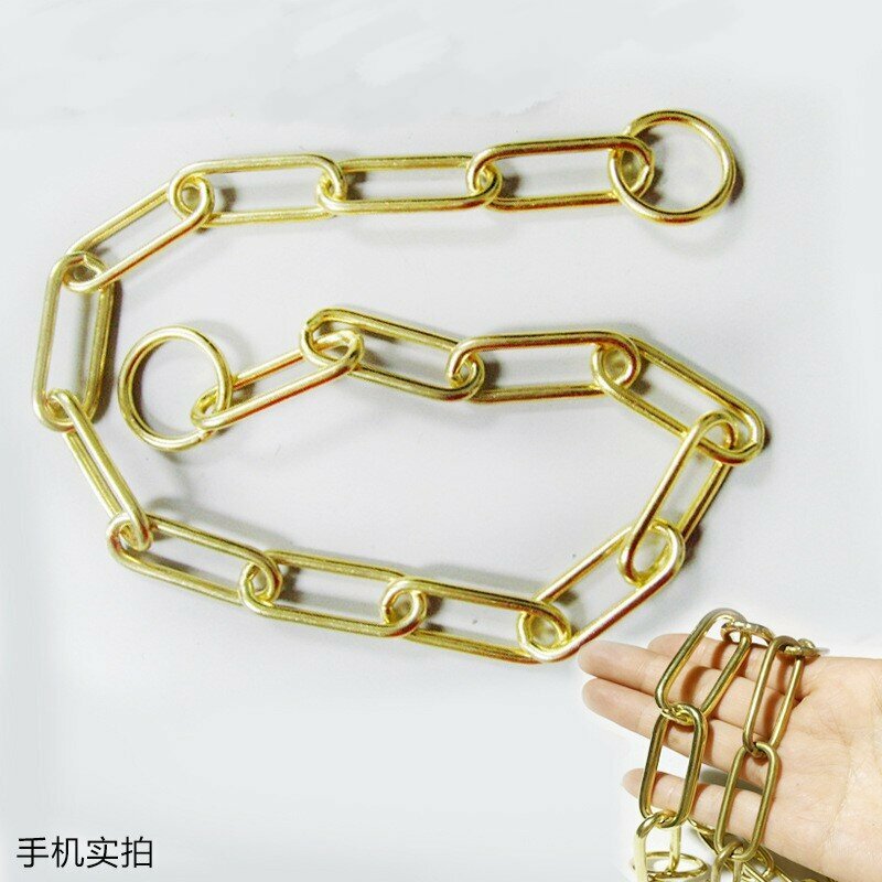 Ошейник для собак с медной цепью, анти-кусачка, золотой, тренировочный аксессуар, размер малый 3*55мм