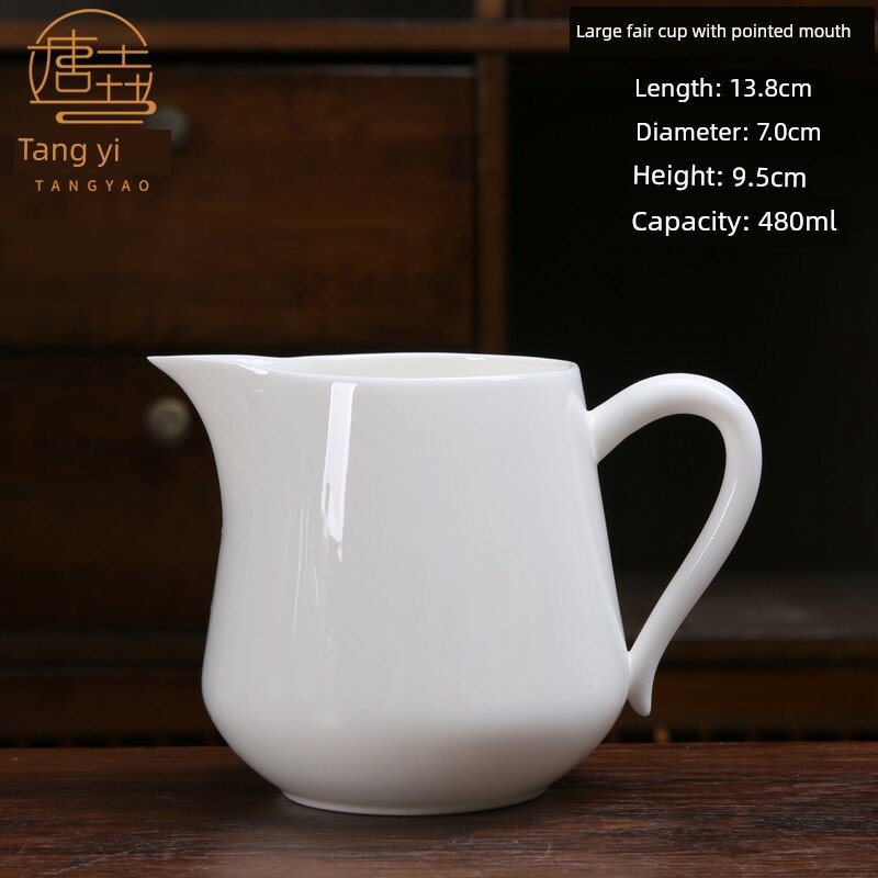 Большая чайная чаша нефритового цвета со встроенным ситечком, разделителем для чая большой емкости, керамический