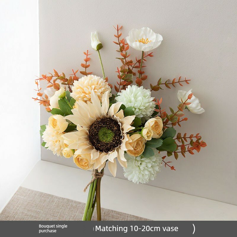 Искусственные цветы в стиле Моранди, свежий скандинавский и японский стиль, элегантные искусственные цветы для