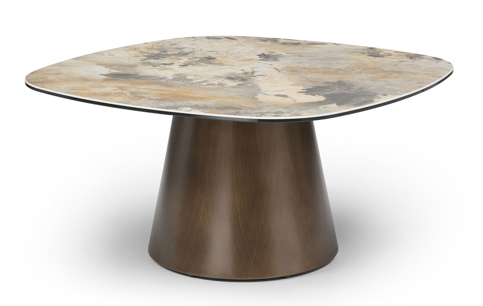 Стол журнальный Melanie (90), медь/керамика