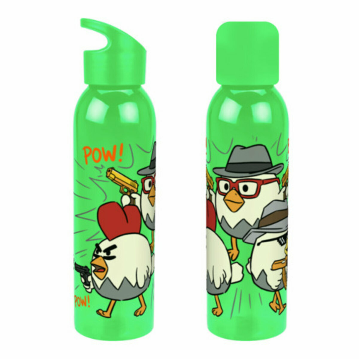 Бутылка для воды «Чикен ган с курицей chicken gun» (зеленое яблоко)