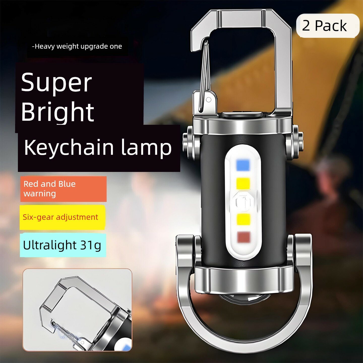 Многофункциональный водонепроницаемый портативный фонарик, крепящийся на пояс, миниатюрный, простой, для экстренных