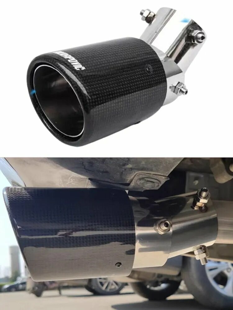 Глушитель, диаметр 60 мм, длина 206 мм арт. насадка на глушитель акрапович насадка на глушитель